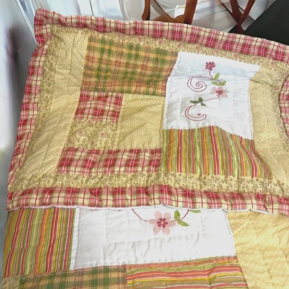 Sunham | Bedding | Sunham Home Fashions Full Size Plaid Floral ...